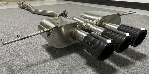 3" Stainless Steel Valve CatBack Exhaust w/ Carbon Tips Honda Type R F ...